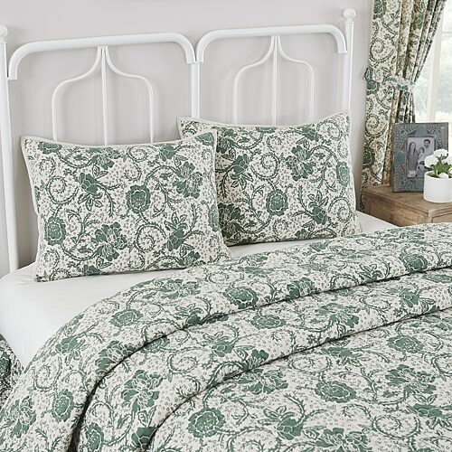 Click here for VHC Brands Dorset Pillow Sham  One Size  Green prices