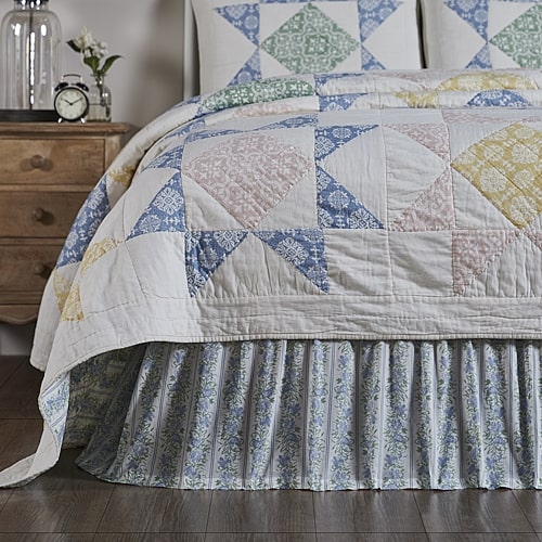Click here for VHC Brands Jolie 16 Bed Skirt  One Size  Green prices