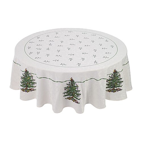 Click here for Spode Christmas Tree Round Tablecloth  One Size  B... prices