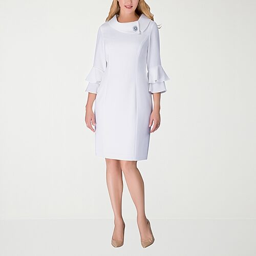 Click here for Giovanna Signature 3/4 Sleeve Shift Dress - Plus... prices