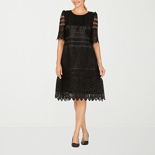 Click here for Giovanna Signature Womens Plus Midi Boat Neck Shor... prices