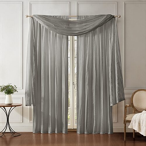 Click here for Elrene Home Fashions Athena Faux Silk Window Curta... prices