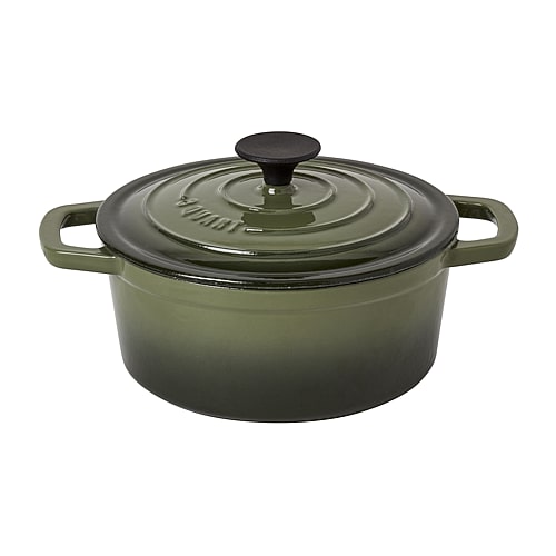 Smith and Clark Green Gradient 3-Quart Enameled Cast Iron Dutch Oven - Green