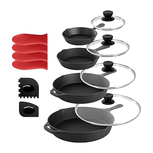 Click here for MegaChef Cast Iron 14-pc Cookware Set  One Size  B... prices