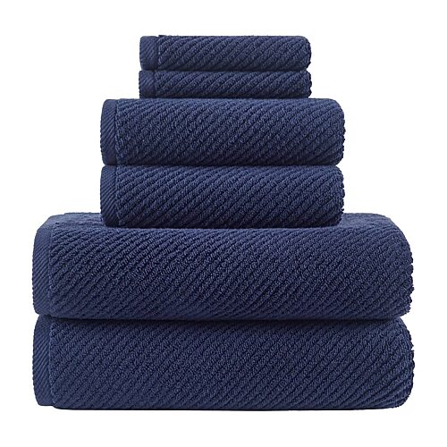 Click here for Madison Park Diagonal Ribbed Cotton 6-Pc. Towel Se... prices