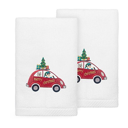 Click here for Linum Home Textiles Christmas Car 2-pc. Embellishe... prices