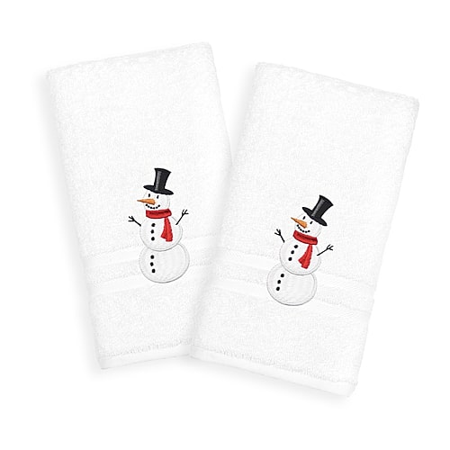 Click here for Linum Home Textiles Snowman 2-pc. Embellished Hand... prices