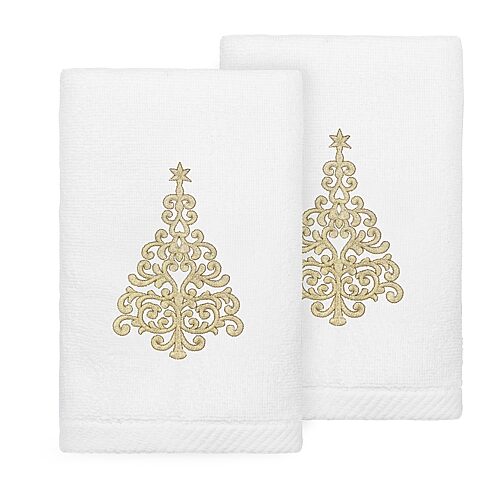 Click here for Linum Home Textiles Christmas Gold Tree 2-pc. Embe... prices
