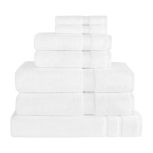 Linum Home Textiles Anovia Turkish Cotton 6-Piece Hand Towel Set - White
