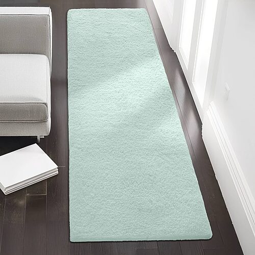 Madison Park Signature Marshmallow Bath Rug  24 x 72 - Seafoam