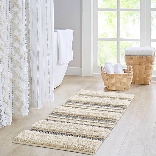 Click here for Ink+Ivy Asher Woven Texture Stripe Bath Rug  20 x... prices