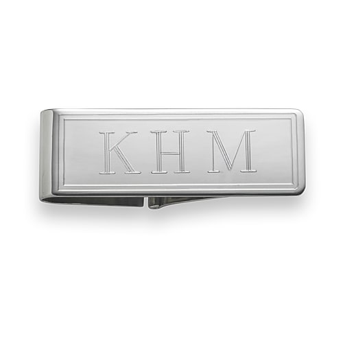 Click here for Personalized Border Detail Hinged Money Clip  One... prices