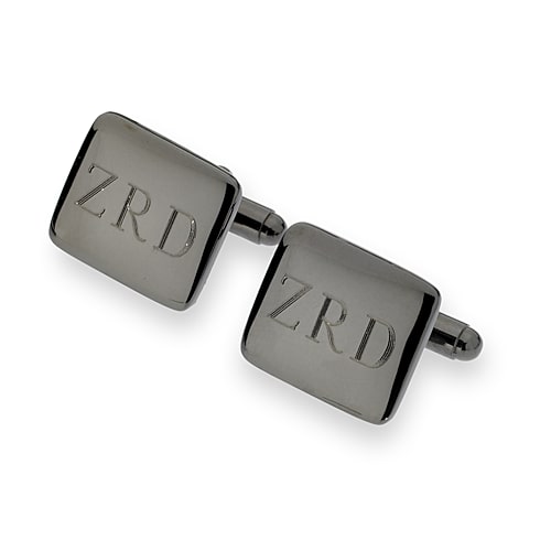 Click here for Personalized Gunmetal Rounded Rectangle Cuff Links... prices