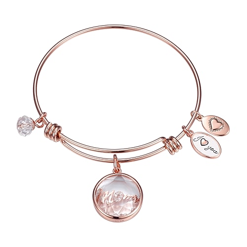 Click here for Footnotes Mom Womens Crystal Stainless Steel Round... prices