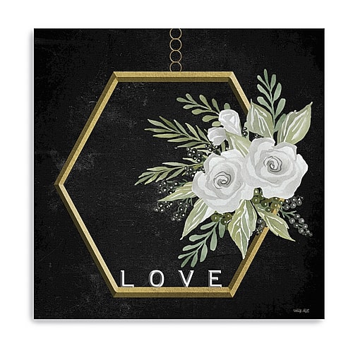 Click here for Lumaprints Geometric Hexagon Muted Floral Giclee C... prices