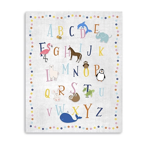 Click here for Lumaprints Animal Alphabet Giclee Canvas Art  One... prices