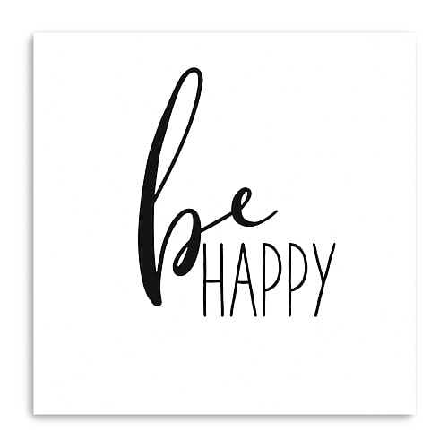 Click here for Lumaprints Be Happy Giclee Canvas Art  One Size  B... prices