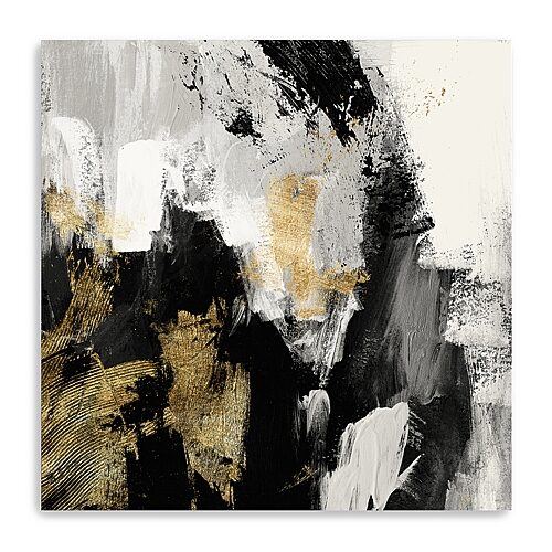 Lumaprints Neutral Gold Collage I Giclee Canvas Art  One Size  Black