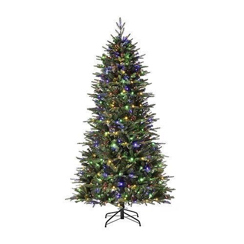 Click here for Glitzhome 7 Foot Pre-Lit Fir Christmas Tree  One S... prices