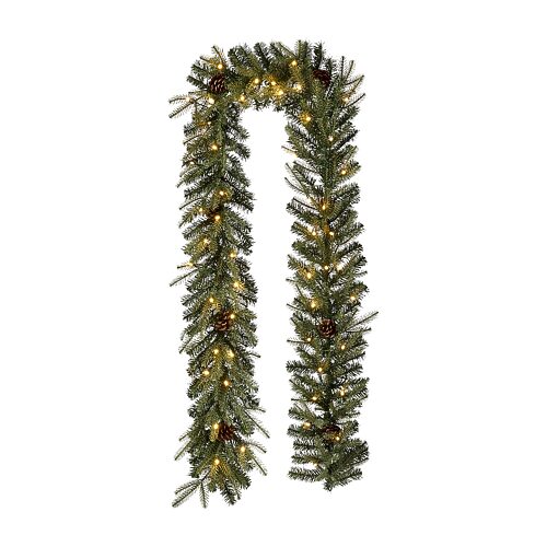 Click here for Glitzhome Greenery & Pine Cone Pre-Lit Indoor Chri... prices