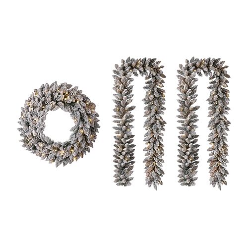 Click here for Glitzhome 2pk Pre-Lit Christmas Indoor Garland  On... prices