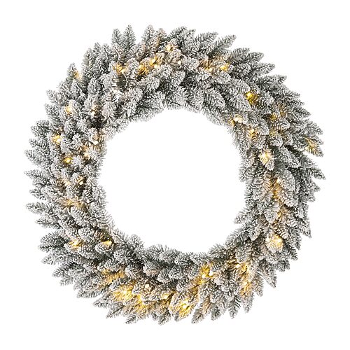 Click here for Glitzhome Oversized Snow Flocked Indoor Christmas... prices