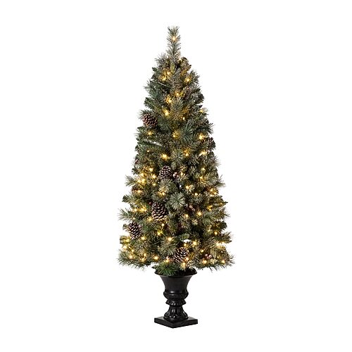 Click here for Glitzhome 5 Foot Pre-Lit Pine Christmas Tree  One... prices