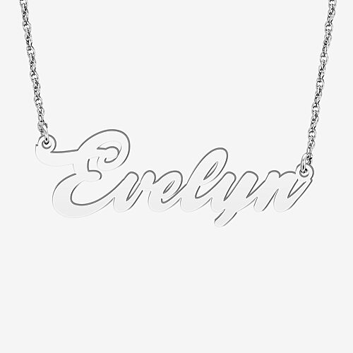 Click here for Womens Sterling Silver 18 Inch Name Necklace  One... prices
