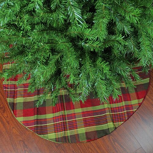 Click here for Northlight 48in Plaid With Shimmer Trim Indoor Tre... prices