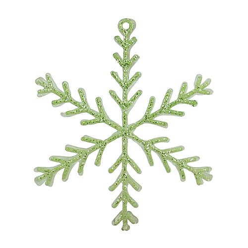 Click here for 8.75 Green and Clear Glittered Snowflake Christmas... prices
