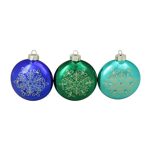 Click here for Northlight Snowflake Disc Glass 3-pc. Christmas Or... prices