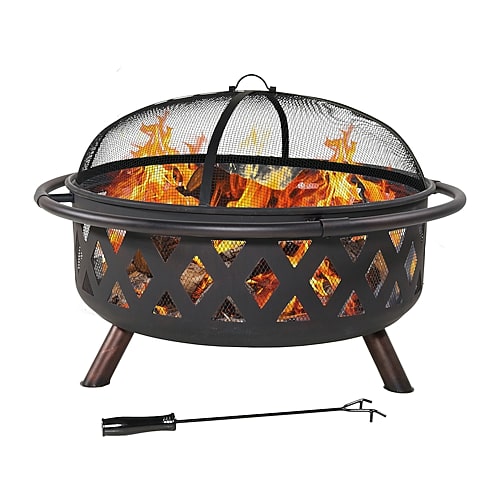 Click here for Crossweave Heavy-Duty Steel Outdoor Fire Pit with... prices
