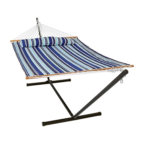Click here for Outdoor 2-Person Quilted Fabric Hammock with Sprea... prices