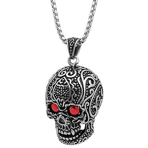 Click here for Steeltime Mens Black Cubic Zirconia Stainless Stee... prices