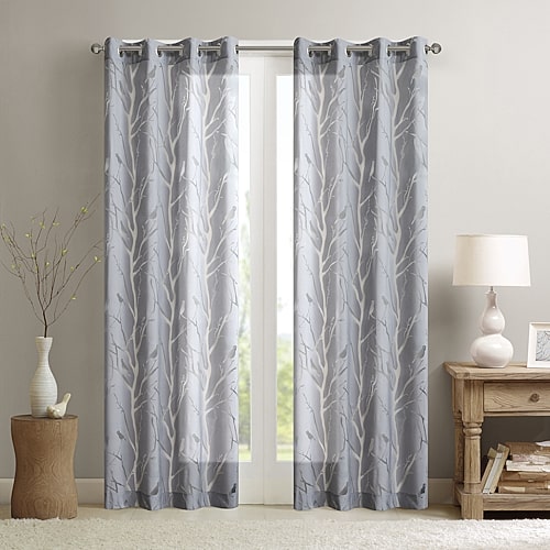 Click here for Madison Park Vina Bird Burnout Grommet Top Sheer S... prices