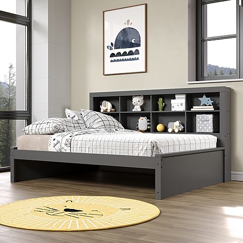 Click here for Bookcase Full Daybed  One Size  Gray prices