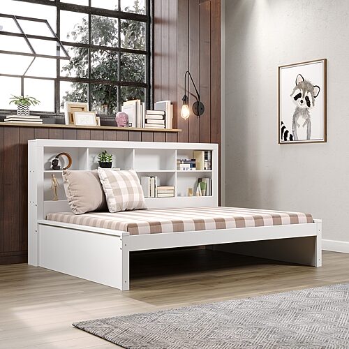 Click here for Bookcase Full Daybed  One Size  White prices