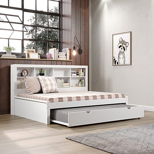 Click here for Bookcase Full Daybed with Twin Trundle  One Size... prices