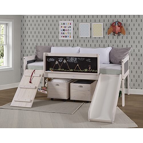 Click here for Art & Play Twin Junior Low Loft Bed with Toy Boxes... prices