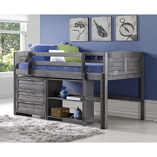 Click here for Louver Twin Modular Low Loft Bed - Group C  One Si... prices