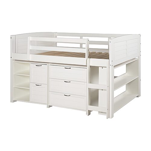 Click here for Louver Twin Modular Low Loft Bed - Group A  One Si... prices