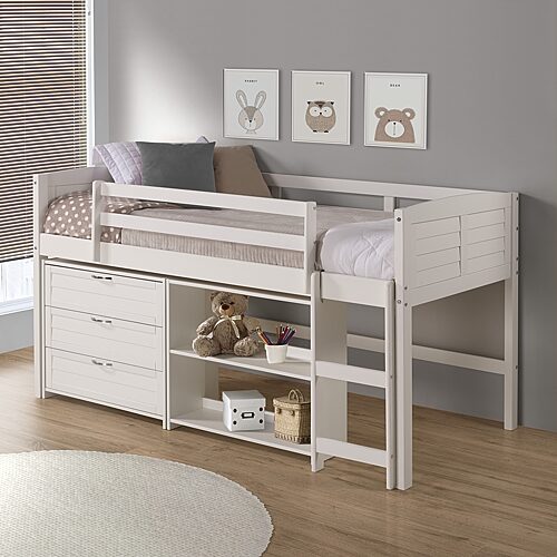 Click here for Louver Twin Modular Low Loft Bed - Group C  One Si... prices