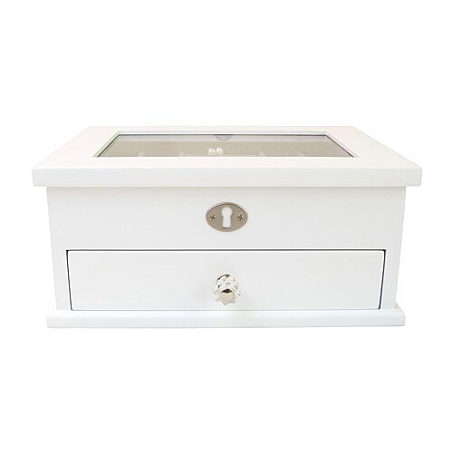 Click here for Mele & Co Mini Lili Wooden Jewelry Box - White prices