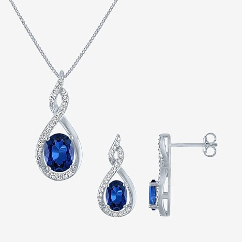 Click here for Gemstone Sterling Silver 2-pc. Oval Jewelry Set  O... prices