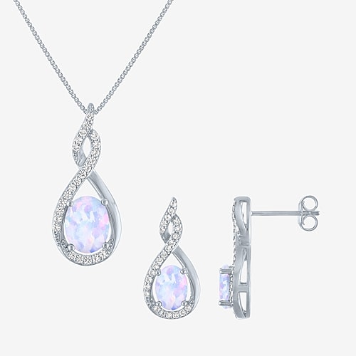 Click here for Gemstone Sterling Silver 2-pc. Oval Jewelry Set  O... prices