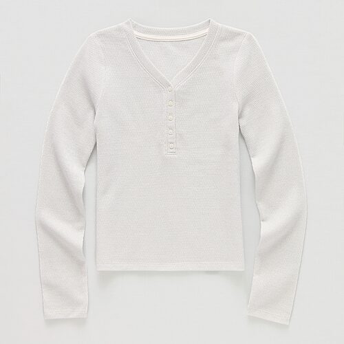 Click here for Thereabouts Little & Big Kid Girls Henley Neck Lon... prices
