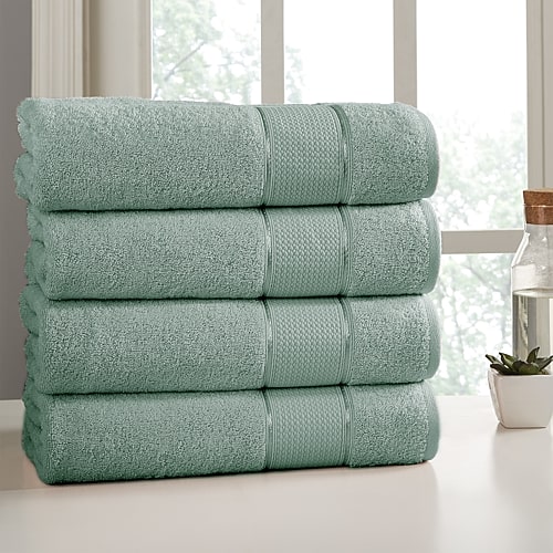 Click here for Spunloft 4-pc. Bath Sheet  One Size  Green prices
