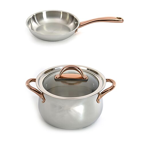 Click here for BergHOFF Ouro Gold 3pc 18/10 Stainless Steel Cookw... prices