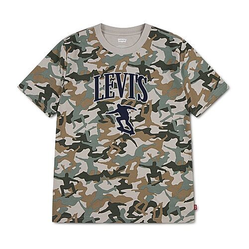 Click here for Levis Boys 8-20 Skate Camo Graphic T-Shirt - Pumic... prices