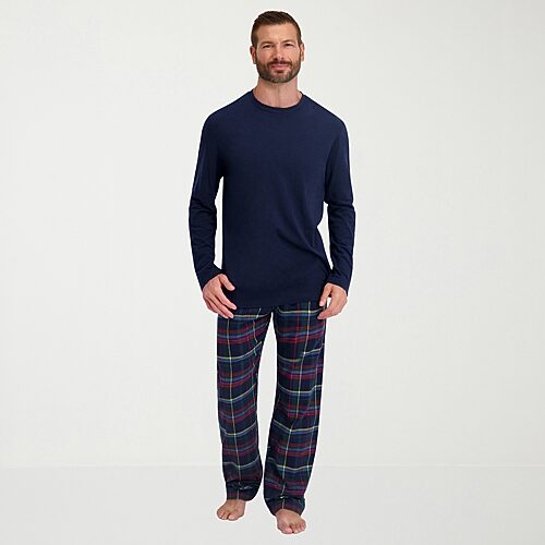 Click here for Hanes Mens Crew Neck Long Sleeve 2-pc. Pajama Sets... prices